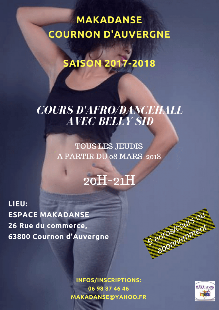 20180121-CDA-Flyer-Afro DanceHall-Belly (080318) - Cournon Danse Attitude
